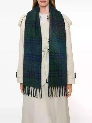 Burberry Check-pattern Fringed Scarf