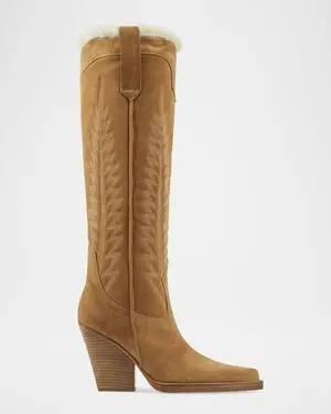 Paris Texas El Dorado Embroidered Leather Western Boots - Camel