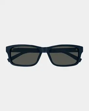 Gucci Rectangular Sunglasses - Blue