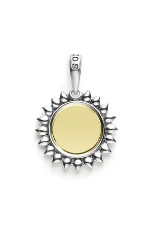 Lagos Signature Caviar Two-tone Sun Charm - Gold