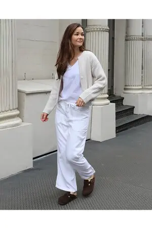 Splendid Lounge Straight Pant - White