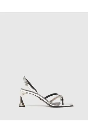 Stella McCartney Elsa Metallic Heeled Sandals