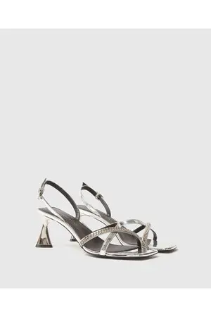 Stella McCartney Elsa Metallic Heeled Sandals