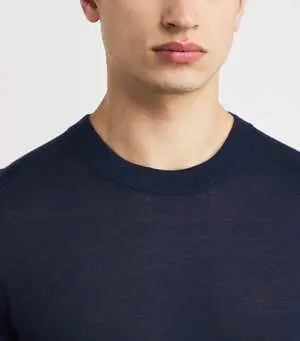 Paul Smith Merino Wool Crew Neck Sweater - Navy