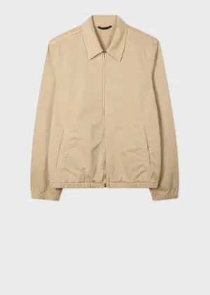 Paul Smith Washed Tan Cotton-twill Coach Jacket