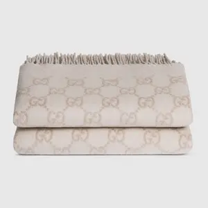 Gucci Reversible Gg Wool Cashmere Blanket