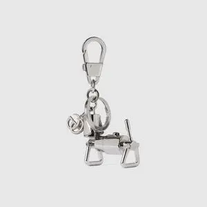 Gucci Dog-shaped Keychain With Double G