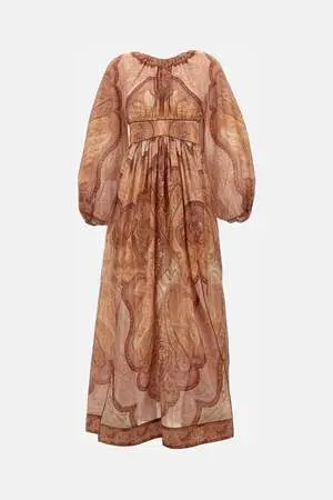 Zimmermann Long-sleeve Midi Dress - Multicolor