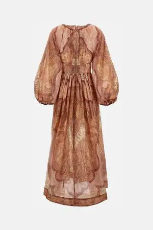 Zimmermann Long-sleeve Midi Dress - Multicolore
