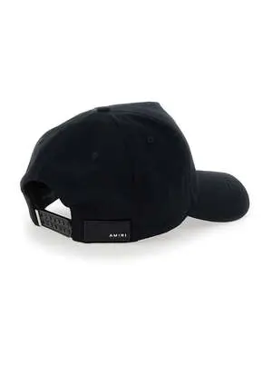 Amiri Cotton Baseball Cap With Embroidered Logo - Black