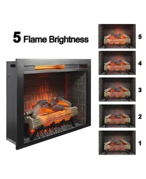FLYNAMA 28 Inch Infrared Electric Fireplace Insert