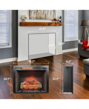 FLYNAMA 28 Inch Infrared Electric Fireplace Insert