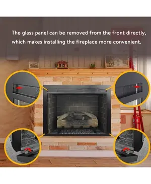 FLYNAMA 28 Inch Infrared Electric Fireplace Insert