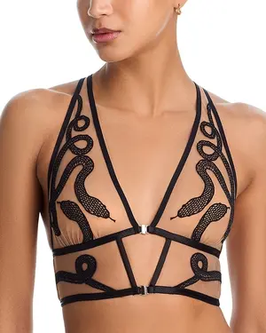 THISTLE AND SPIRE Medusa Bralette - Black/butterscotch