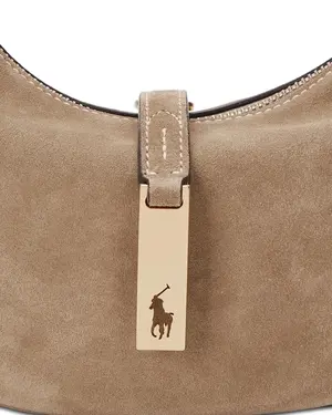 Polo Ralph Lauren Polo Id Mini Suede Shoulder Bag - Clay