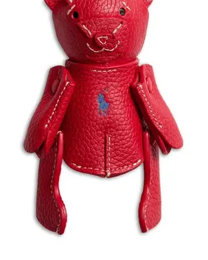 Polo Ralph Lauren Polo Bear Leather Bag Charm - Red