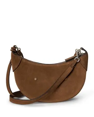 Polo Ralph Lauren Polo Id Mini Studded Suede Shoulder Bag