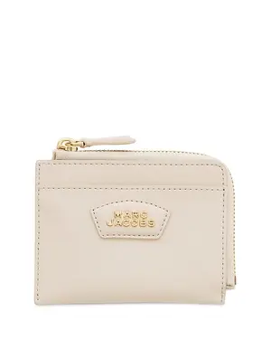 Marc Jacobs The Everyday Leather Top Zip Wallet Cloud White