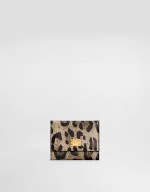 Dolce & Gabbana Leopard- Wallet In Dauphine Calfskin - Print