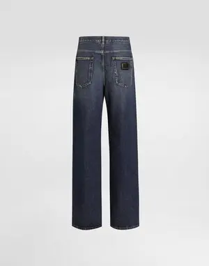 Dolce & Gabbana Cotton Denim Trousers - Multicolor