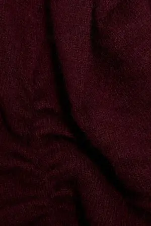 FRAME Frankie Ruched Wool-blend Sweater - Merlot