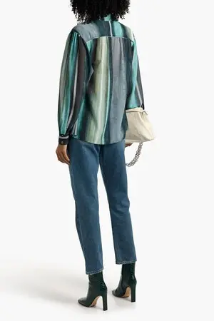 Rag & Bone Emmy Striped Crepon Blouse