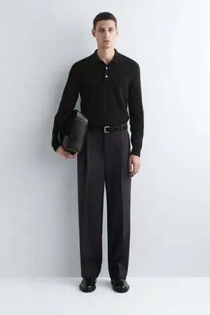 Cos Pleated Wool Trousers