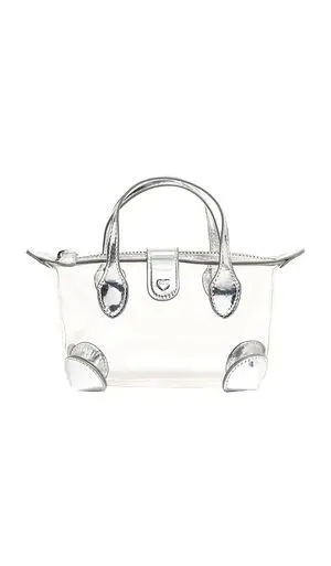 Stoney Clover Lane Clear Pouchette Crossbody Bag - Silver Metallic