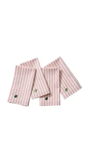 FRASIER STERLING Olive You Dinner Napkin Set Of 4 In Pink - N,a