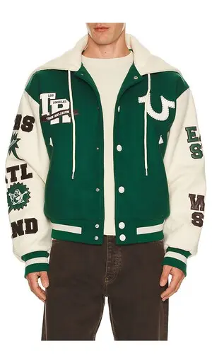 True Religion Retro Wool Varsity Jacket