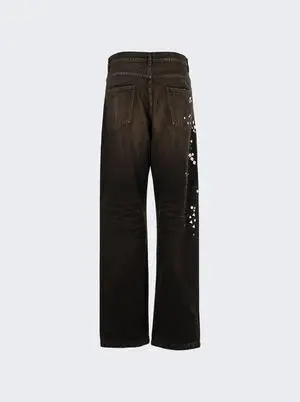 Mihara Yasuhiro Embellished Straight Leg Jeans - Black