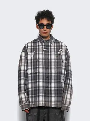 Mihara Yasuhiro Vintage Like Check Long Sleeve Shirts