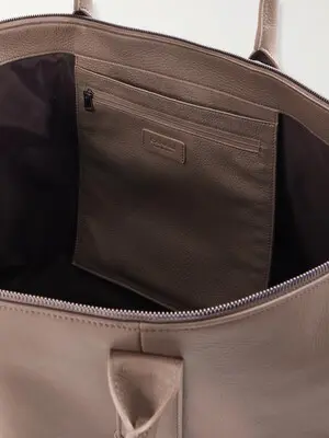 Canali Leather Duffle Bag