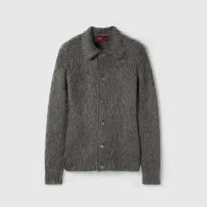 Gucci Mohair Wool Cardigan - Grey