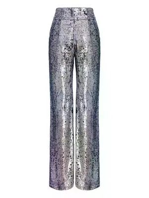 MITILIANE COUTURE Button-sequin Wide Leg Trousers