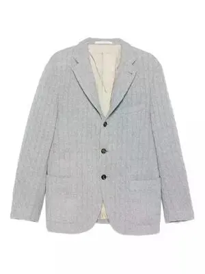 Eleventy Cable-knit Button-fastening Blazer