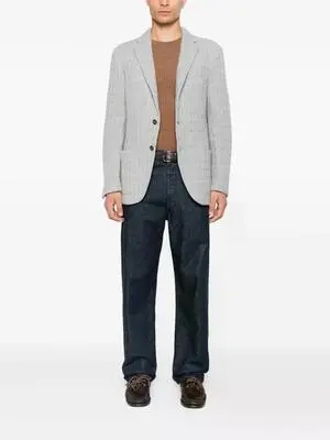 Eleventy Cable-knit Button-fastening Blazer