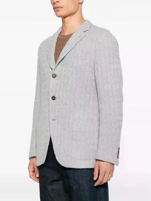 Eleventy Cable-knit Button-fastening Blazer