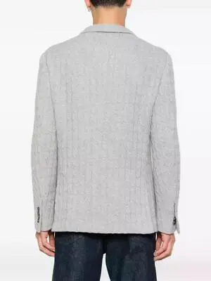 Eleventy Cable-knit Button-fastening Blazer