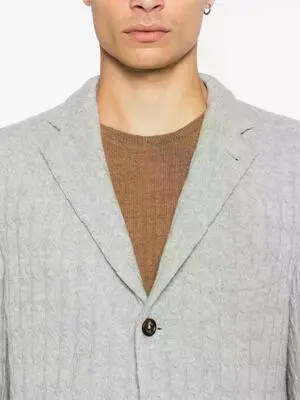 Eleventy Cable-knit Button-fastening Blazer