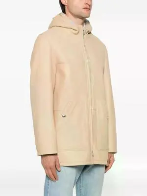 Eleventy Hooded Leather Jacket