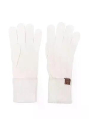 Eleventy Cable-knit Gloves - Neutrals