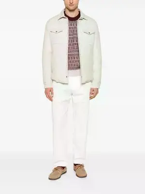 Eleventy Jacquard Crew-neck Sweater