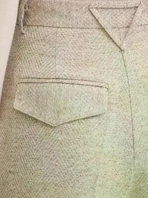SIMONA CORSELLINI Pleated Herringbone Trousers