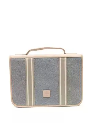 Eleventy Stripe-detail Laptop Bag - Grey