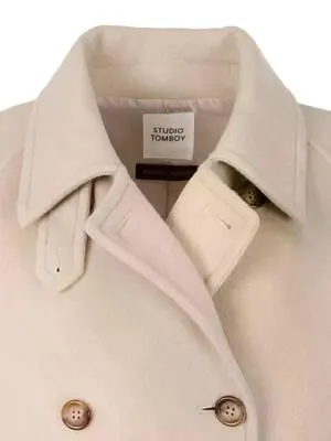 STUDIO TOMBOY Balmacaan Double-breasted Button-up Coat