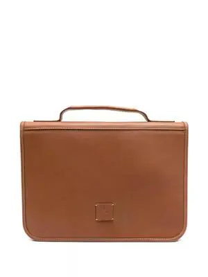 Eleventy Leather Laptop Bag - Brown