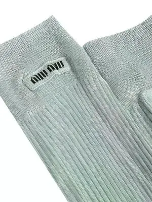 Miu Miu Logo-patch Socks