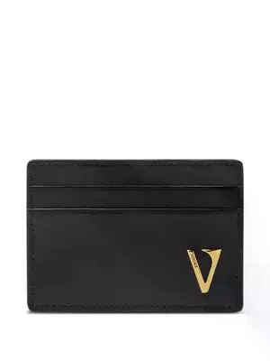 Versace Logo-plaque Cardholder - Black