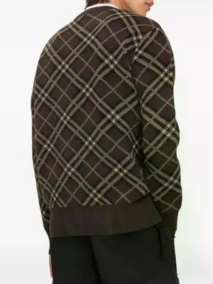 Burberry Check Wool Cashmere Sweater